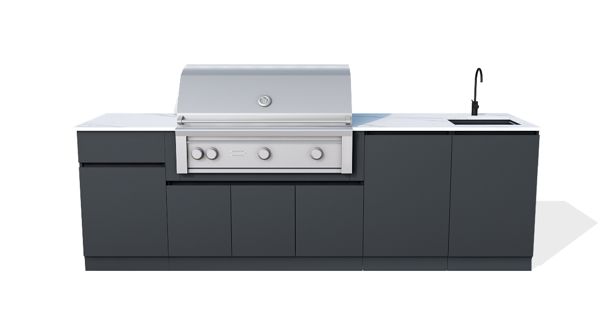 Modular Aluminum Outdoor Kitchen Cabinet China Supplier-SPACE